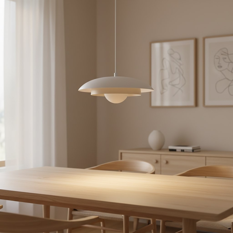 Dwukolorowa lampa wisząca z dekoracyjnym kloszem Arletta